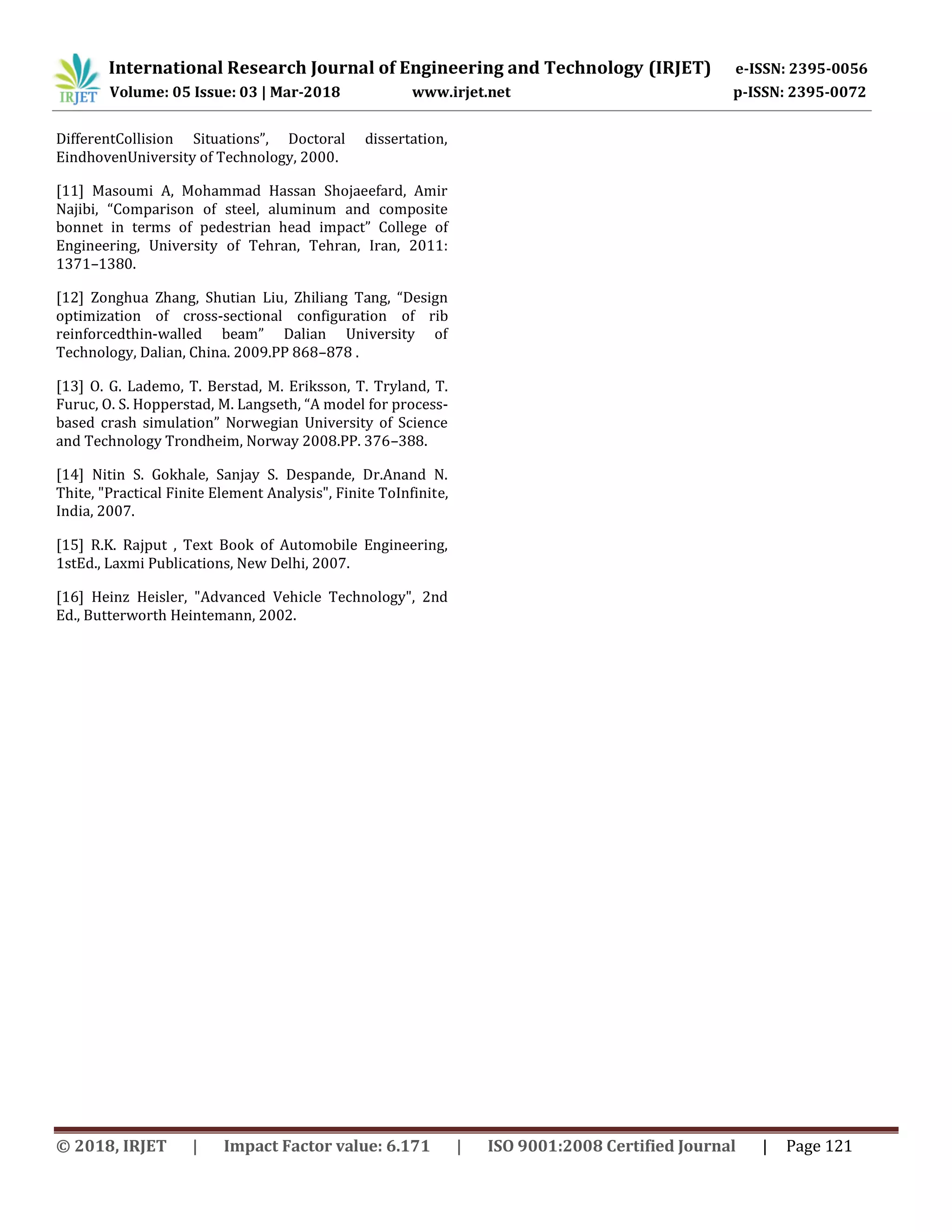 Impact Analysis and Material Optimization of a Front Bumper in a Heavy Vehicle | PDF