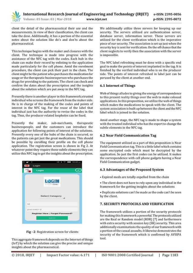 Irjet Secure Authentication Scheme For Medicine Anti Counterfeiting