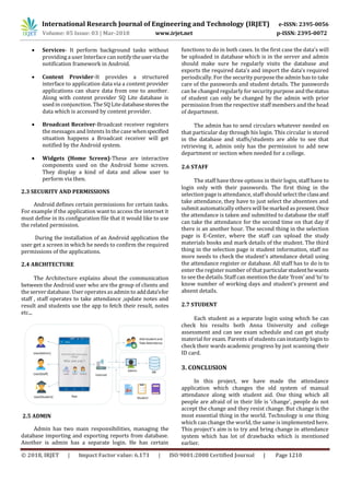 IRJET- Student Statistics System using Confined Android App | PDF