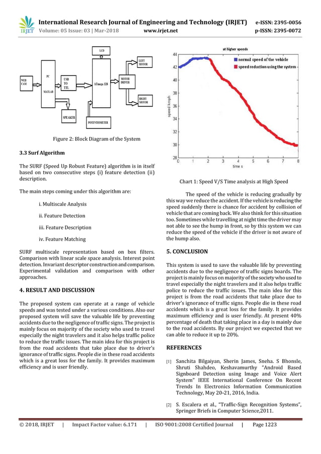 Irjet Traffic Sign Board Detection And Voice Alert System Along With Speed Control Pdf