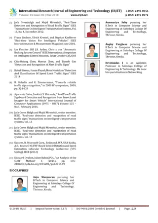 IRJET- Traffic Sign Board Detection and Voice Alert System Along with Speed Control | PDF