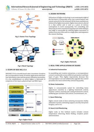Real Time Applications of Zigbee Technology | PDF