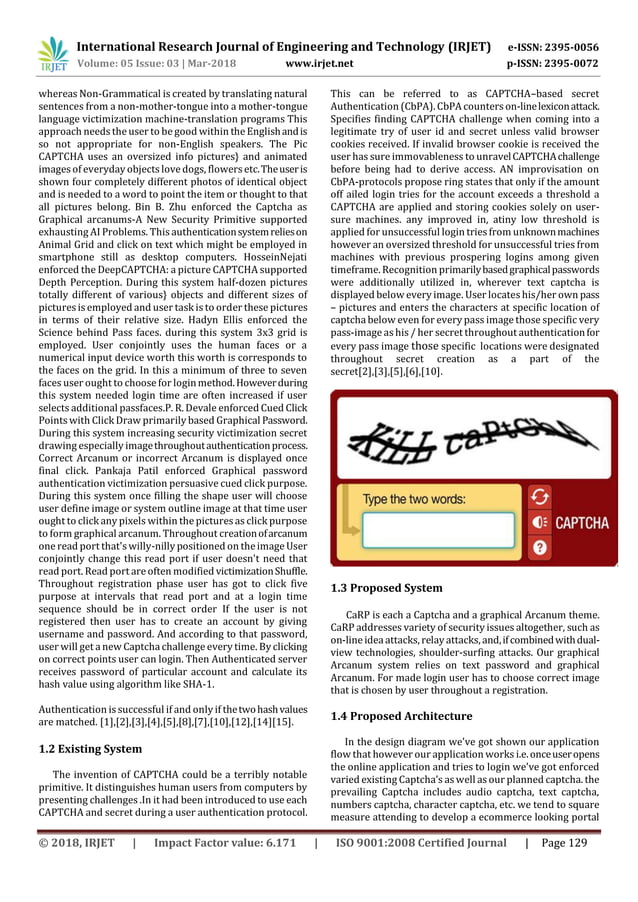 Video Captcha As A Graphical Password Pdf