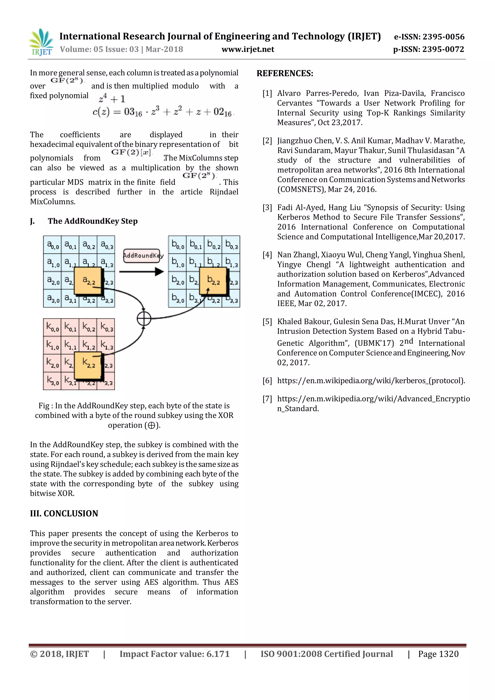 IRJET- Internal Security in Metropolitan Area Network using Kerberos | PDF