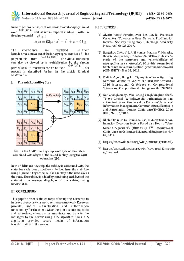 IRJET- Internal Security in Metropolitan Area Network using Kerberos | PDF