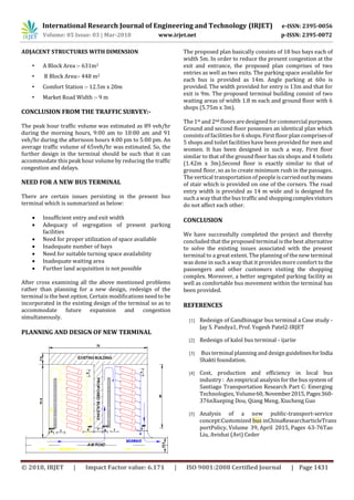 IRJET- Redesign of Existing Private Bus Terminal at Kothamangalam | PDF