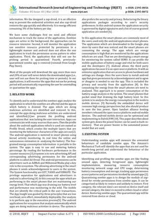 IRJET- App Misbehaviour Check: Development of Virus Modeling, Propagation & Detection using ...