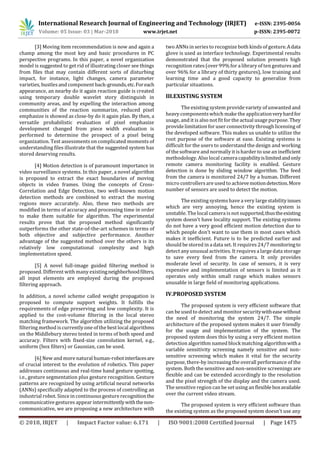 IRJET- Surveillance of Object Motion Detection and Caution System using Block Matching Algorithm ...