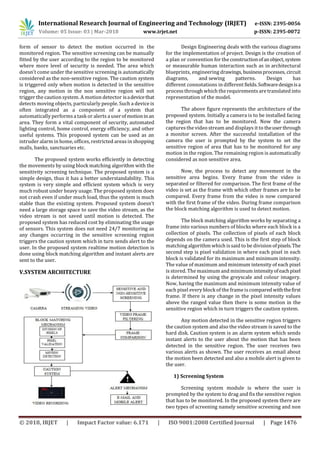 IRJET- Surveillance of Object Motion Detection and Caution System using Block Matching Algorithm ...