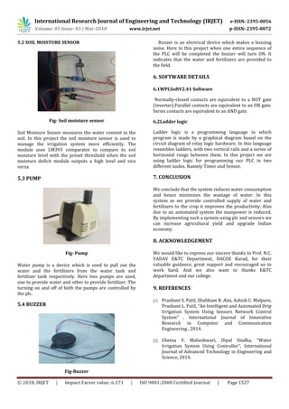 IRJET- Automatic Drip Irrigation System Using PLC | PDF | Agriculture | Industries