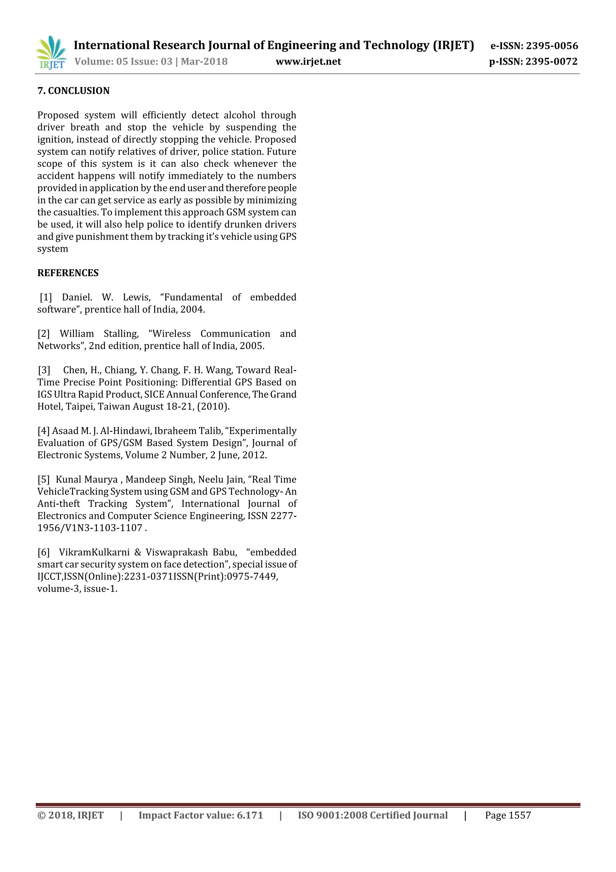 Irjet Smart Car Monitoring System Using Arduino Pdf Auto Navigation Systems Auto Technology