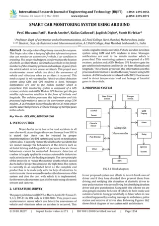 IRJET- Smart Car Monitoring System using Arduino | PDF | Auto Navigation Systems | Auto Technology