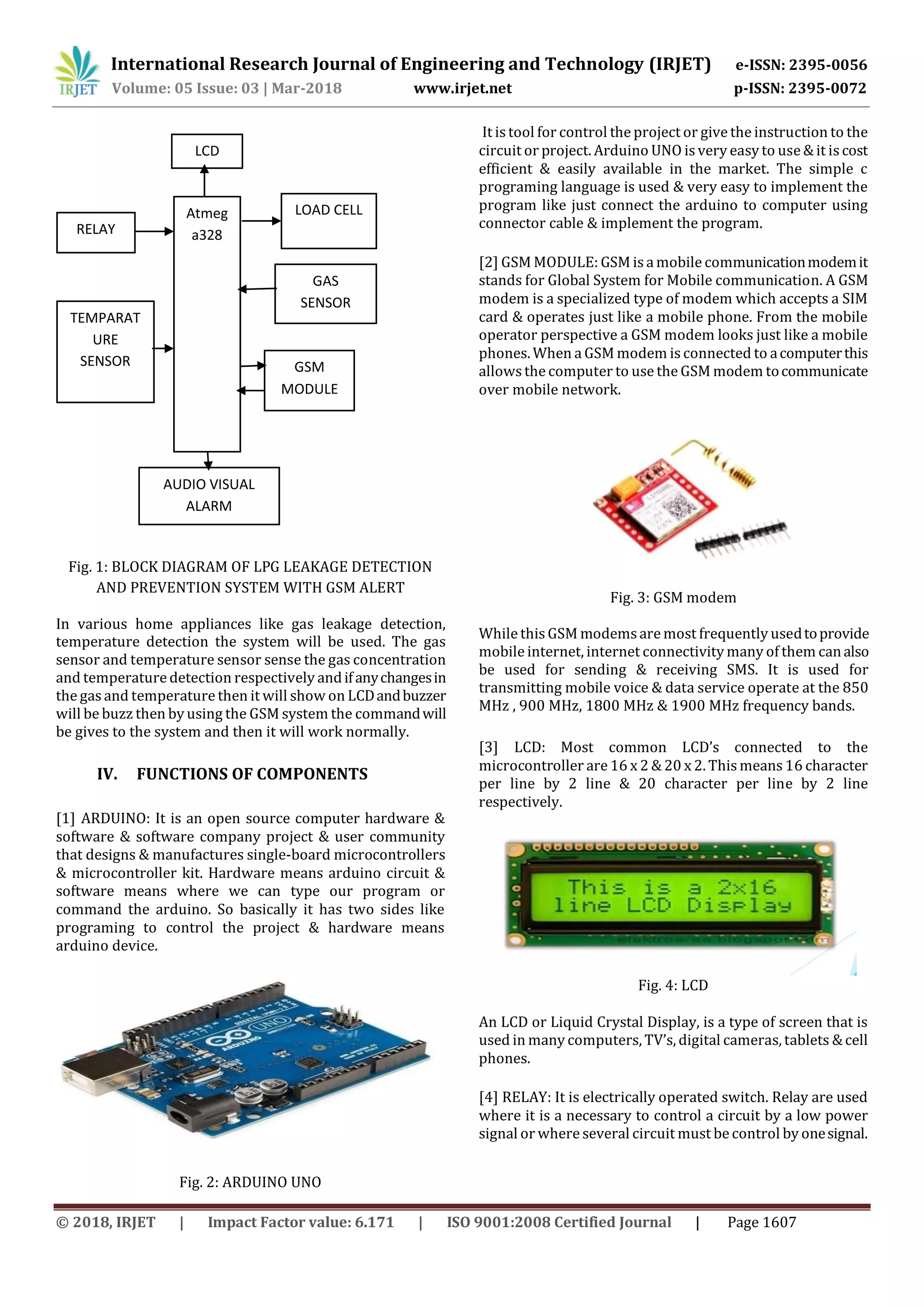 IRJET- LPG Leakage Detection and Prevention System with GSM Alert | PDF