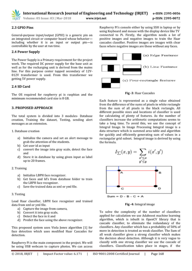 Classroom Attendance using Face Detection and Raspberry-Pi | PDF | Cameras and Camcorders ...