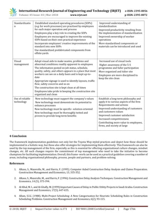 IRJET- Enhancement of Highway Project Performance using Lean ...