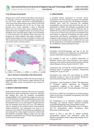IRJET- Landslide Susceptibility Mapping using Weights of Evidence Method in Coonoor Watershed ...