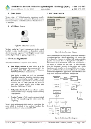 IRJET- Explosive Ordinanace Disposal Robot | PDF | Computer Peripherals | Computing