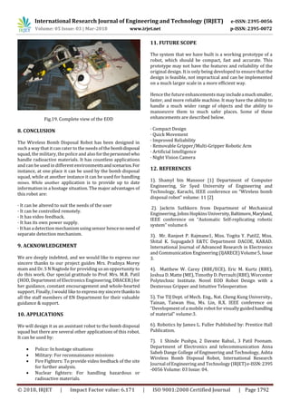 IRJET- Explosive Ordinanace Disposal Robot | PDF | Computer Peripherals | Computing