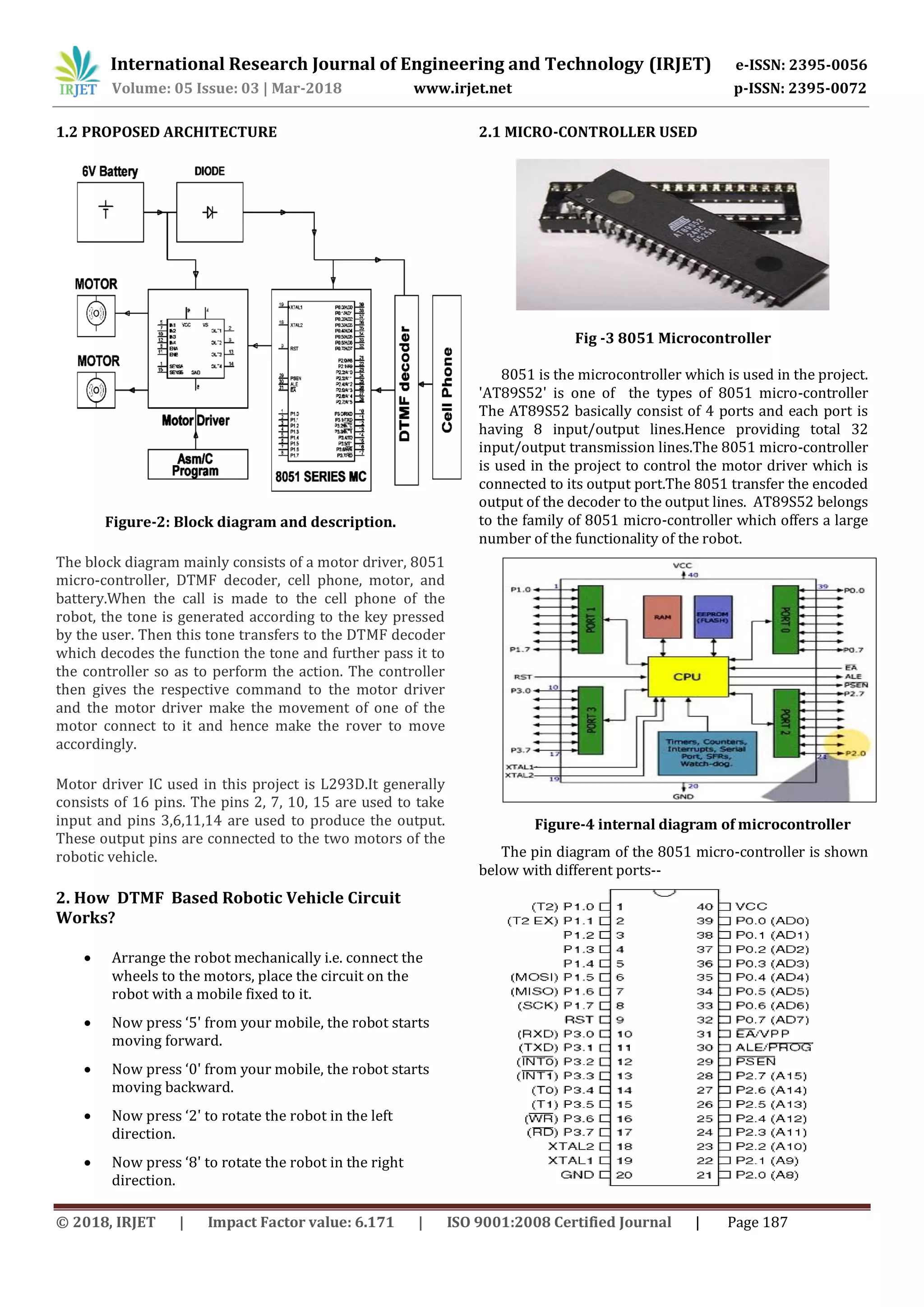 DTMF Based Intelligent Farming Robotic Vehicle | PDF