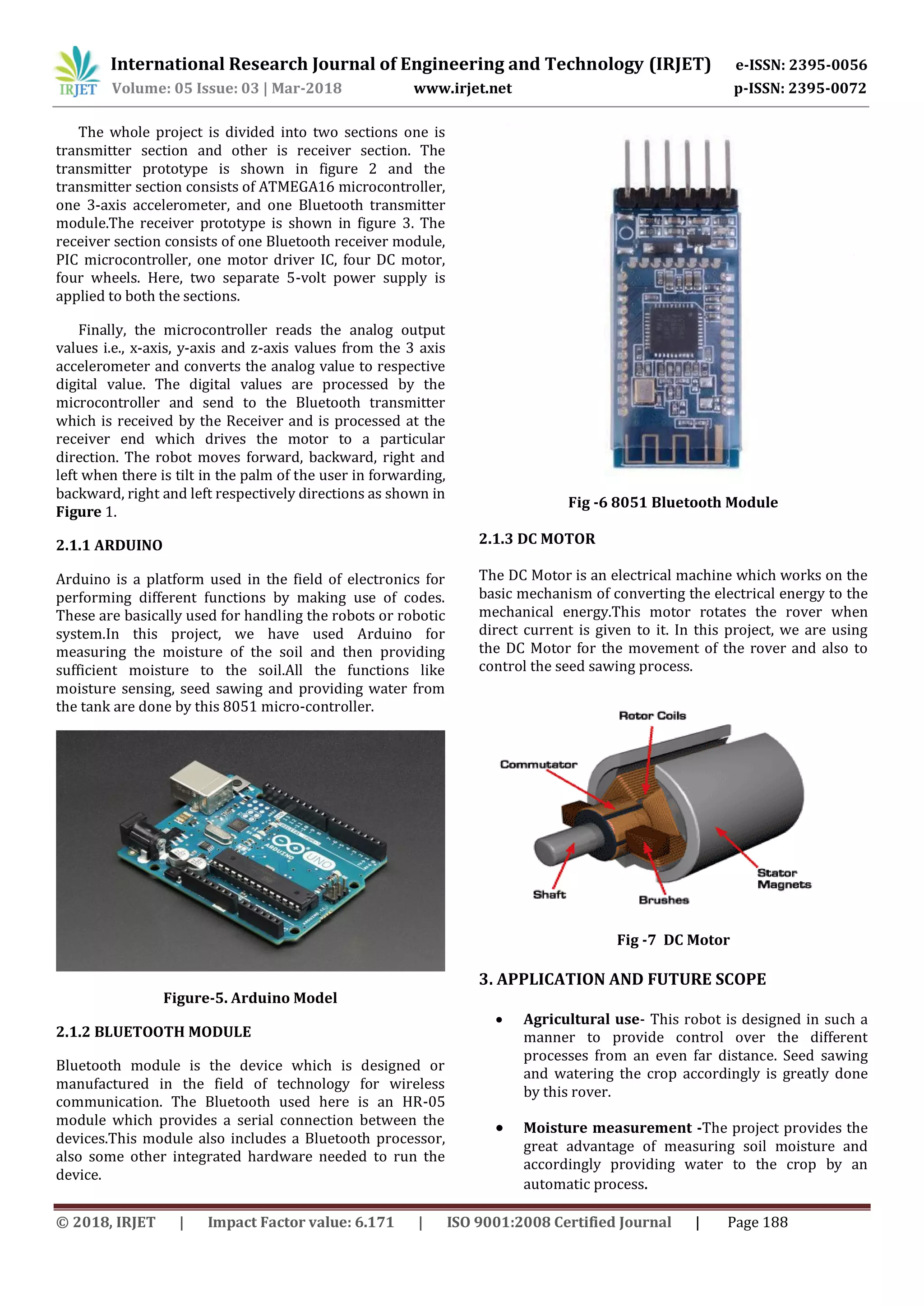 DTMF Based Intelligent Farming Robotic Vehicle | PDF