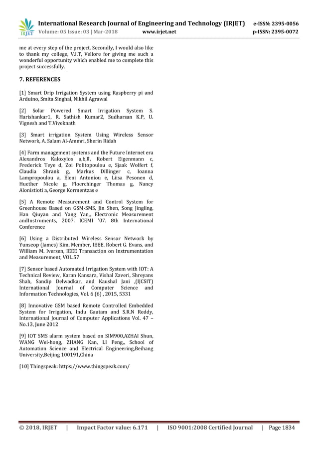 IRJET- Automated Irrigation System using IoT | PDF