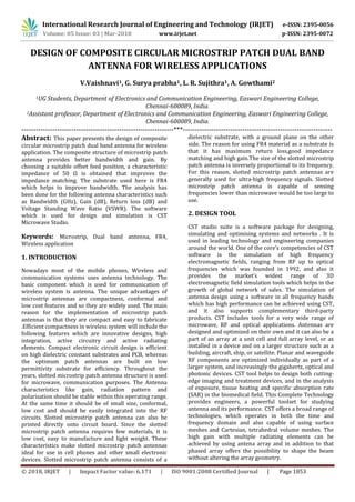 IRJET- Design of Composite Circular Microstrip Patch Dual Band Antenna for Wireless Applications ...