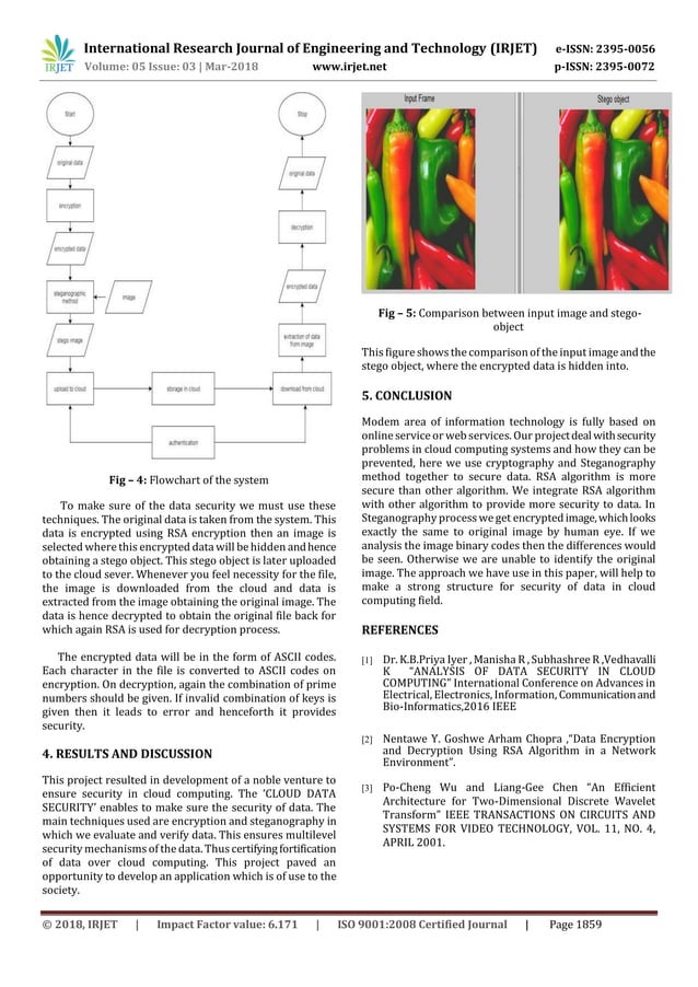 IRJET- Enhanced Cloud Data Security using Combined Encryption and Steganography | PDF