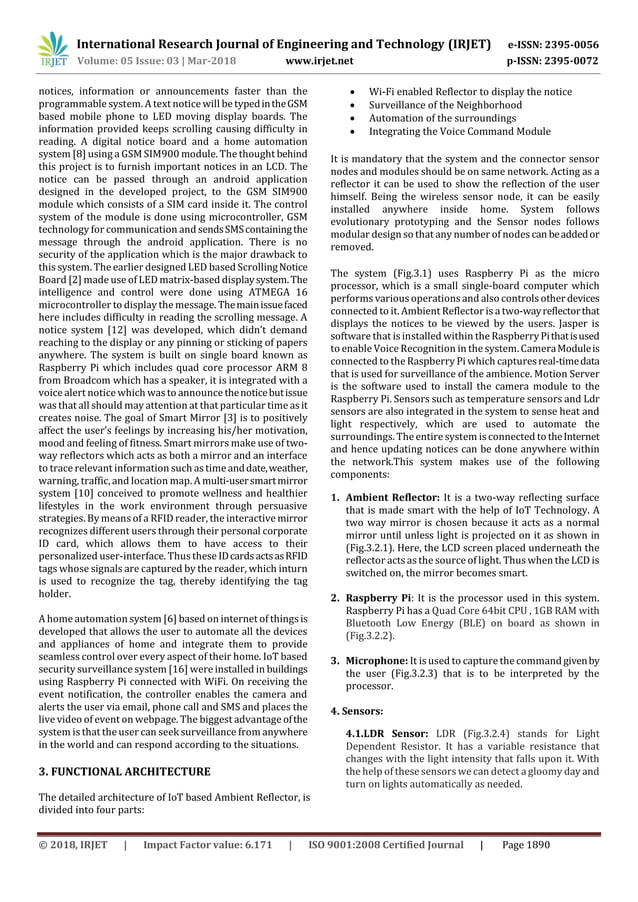 IRJET- Ambient Reflector– An IoT based Smart Notice Board System | PDF