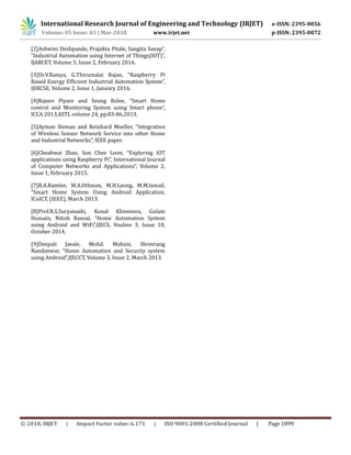 IRJET- IoT based Industrial Automation | PDF | Computing | Technology & Computing