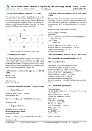 IRJET- Analysis and Design of Segmental Box Girder Bridge | PDF