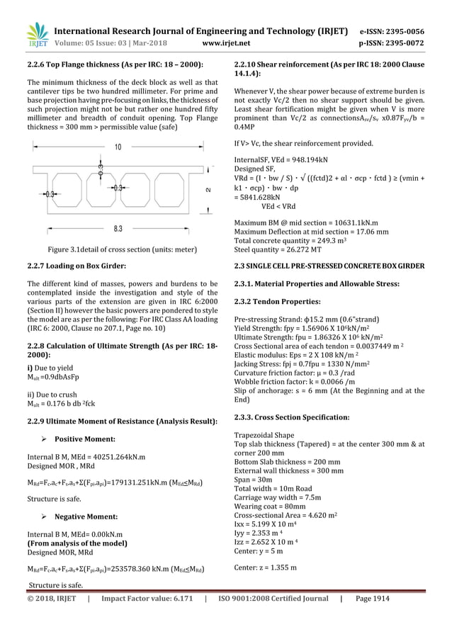 IRJET- Analysis and Design of Segmental Box Girder Bridge | PDF | Rail ...