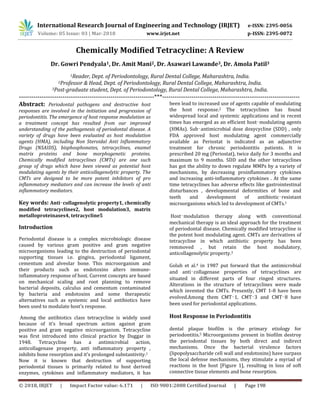 Chemically Modified Tetracycline : A Review | PDF | Dental Health ...