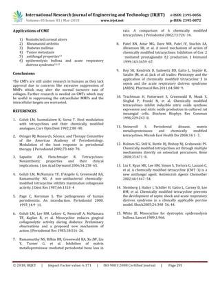 Chemically Modified Tetracycline : A Review | PDF