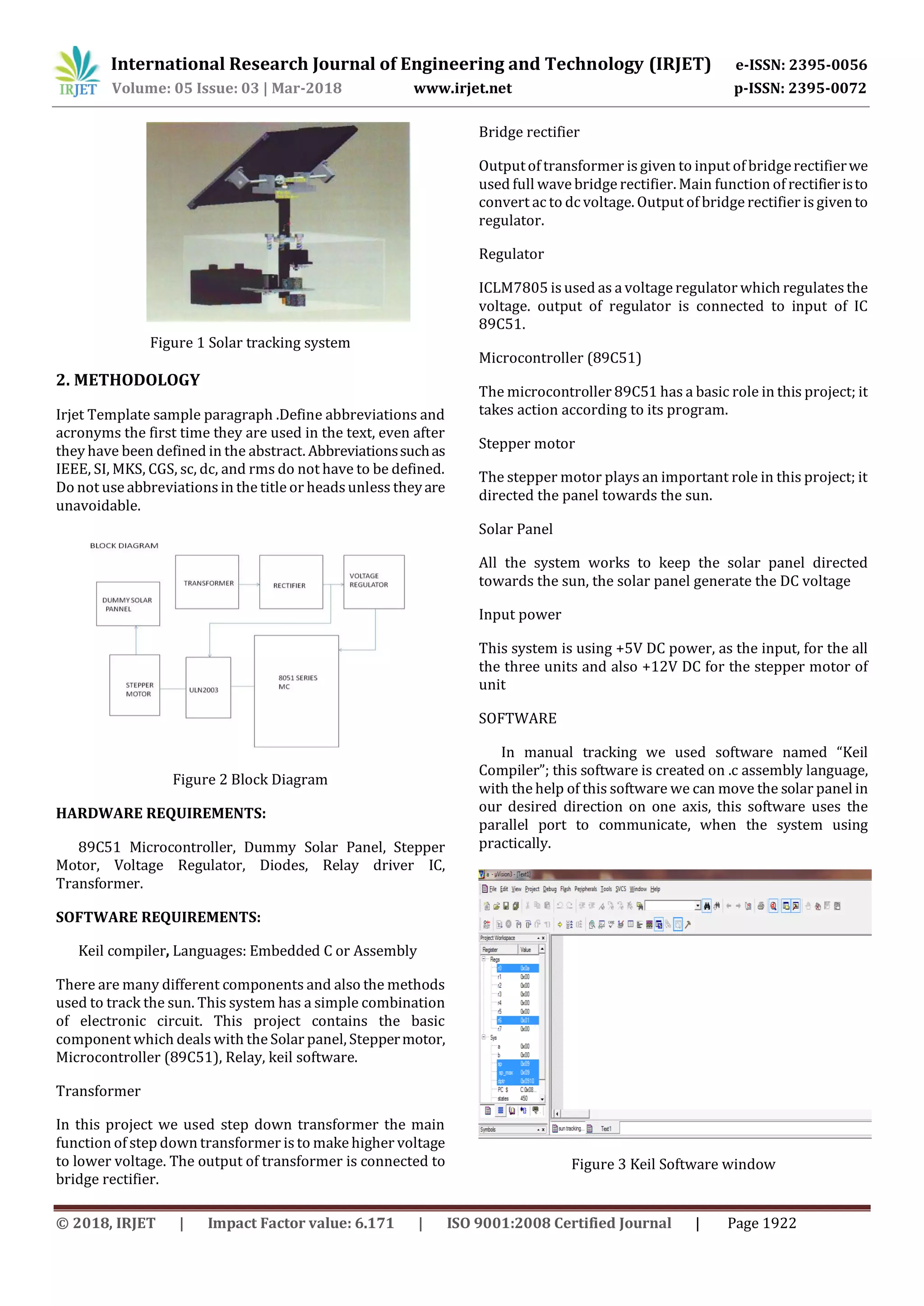 IRJET- Sun Tracking Solar Panel | PDF