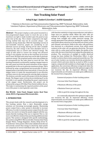IRJET- Sun Tracking Solar Panel | PDF