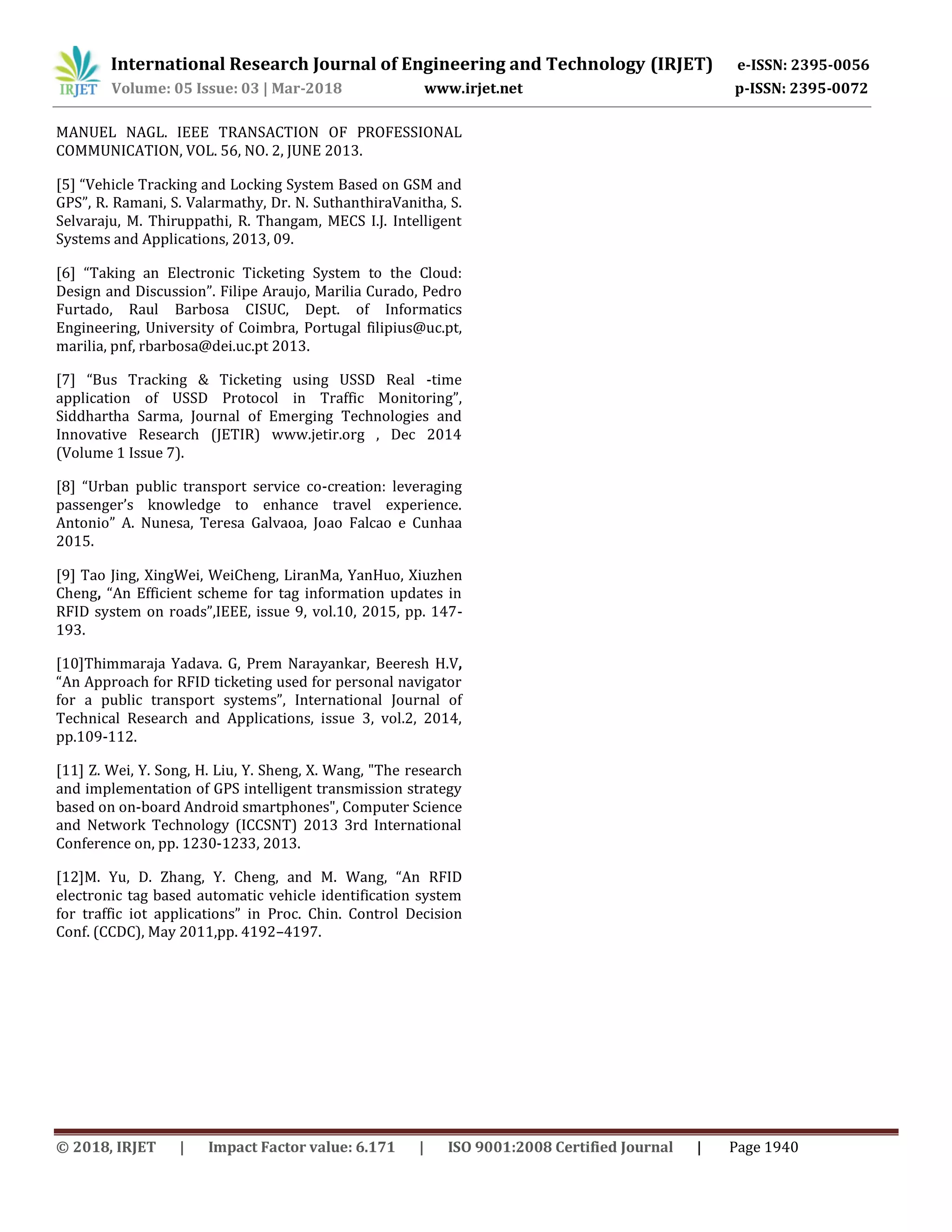 IRJET- Smart Bus Ticket System using QR Code in Android App | PDF