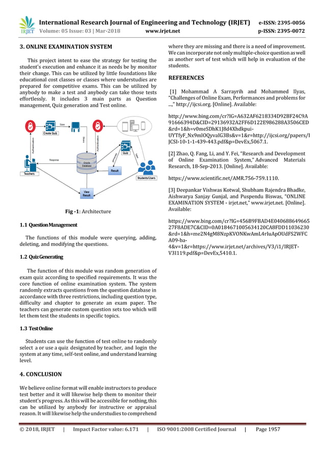 IRJET- Online Examination System | PDF