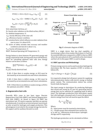 IRJET- Optimum Design of Photovoltaic / Regenerative Fuel Cell Power System for a Remote Telecom ...