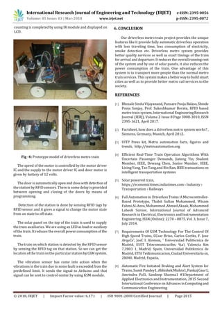 IRJET- Driverless Metro Train | PDF