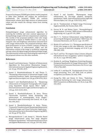 IRJET- Visual Improvement of Histopathology Images using Enhancement Techniques | PDF