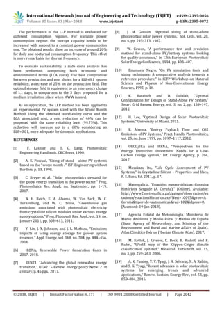 IRJET- Loss of Load Probability Method Applicability Limits as Function ...
