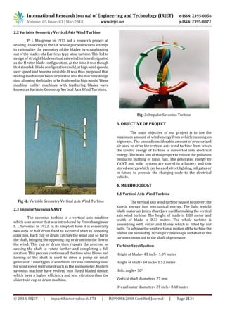 IRJET- Power Generation on Highway by using Vertical Axis Wind Turbine ...