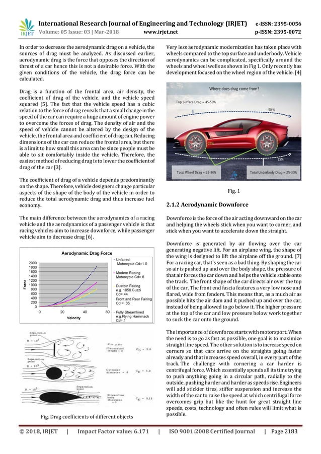 IRJET- Aerodynamics of High Performance Vehicles | PDF