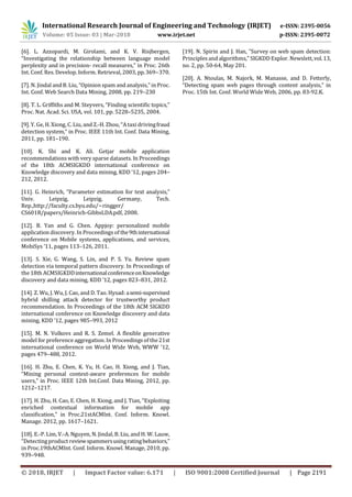 IRJET- Detection of Ranking Fraud in Mobile Applications | PDF