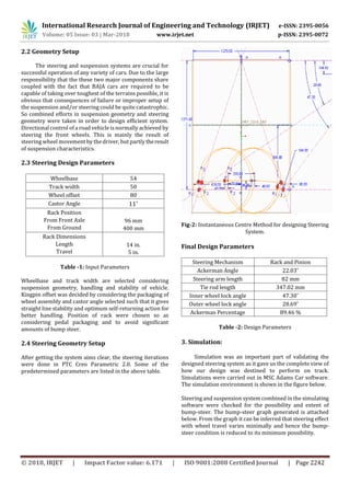 IRJET- Design of Steering System for All Terrain Vehicle | PDF