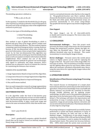IRJET- Plant Disease Identification System | PDF