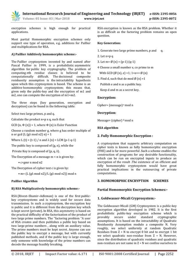 IRJET- Secure Data on Multi-Cloud using Homomorphic Encryption | PDF