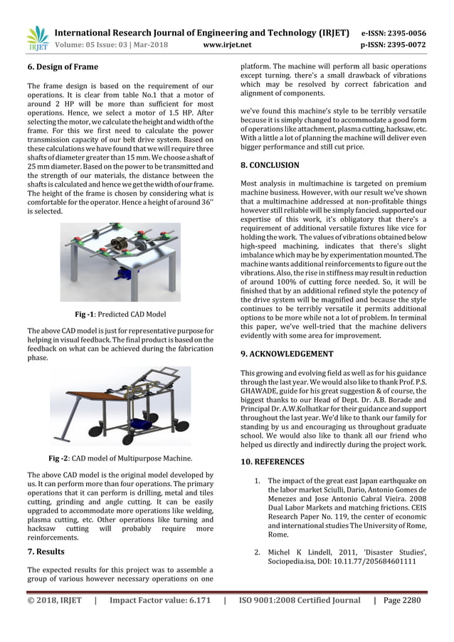 IRJET- Fabrication of Multi-Operation Machine for Disaster Management | PDF