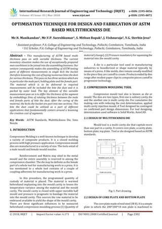 IRJET- Optimisation Technique for Design and Fabrication of ASTM Based Multithickness Die | PDF