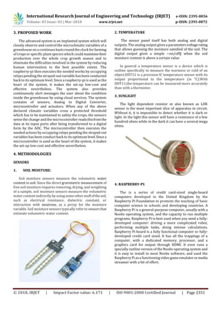 IRJET- Smart Green House using IOT and Cloud Computing | PDF ...